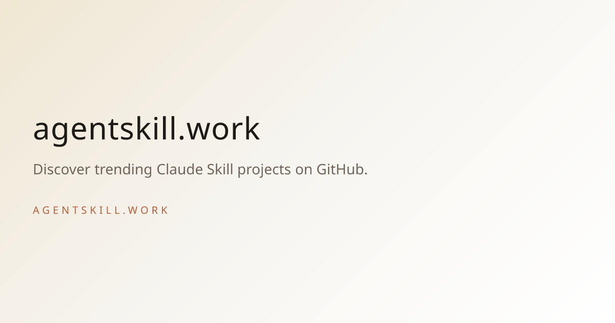 Claude Skill Search & Discovery - agentskill.work